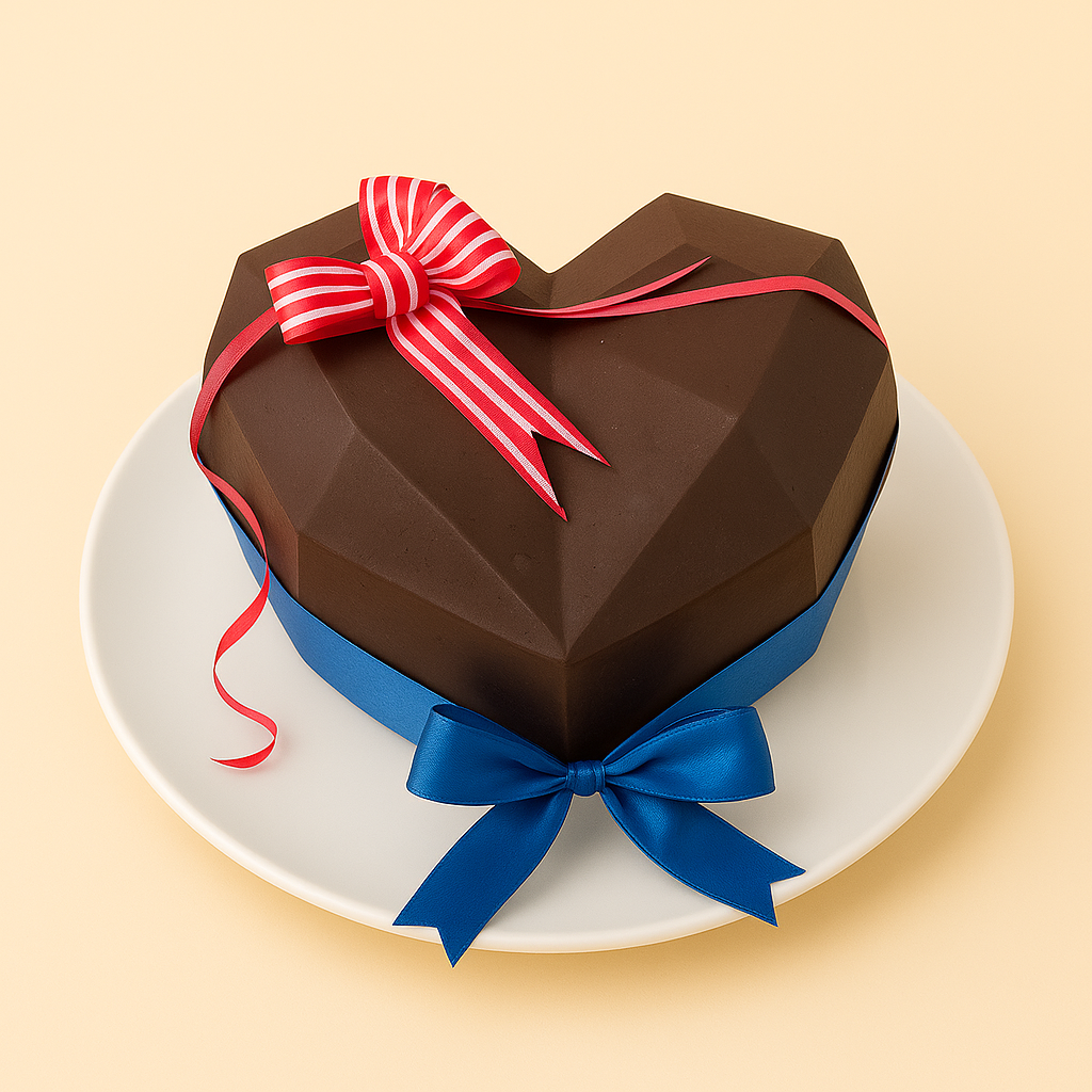 Heart Shape Chocolate Smash Cake – Designer Gift Cake – Brown Bear Bakers