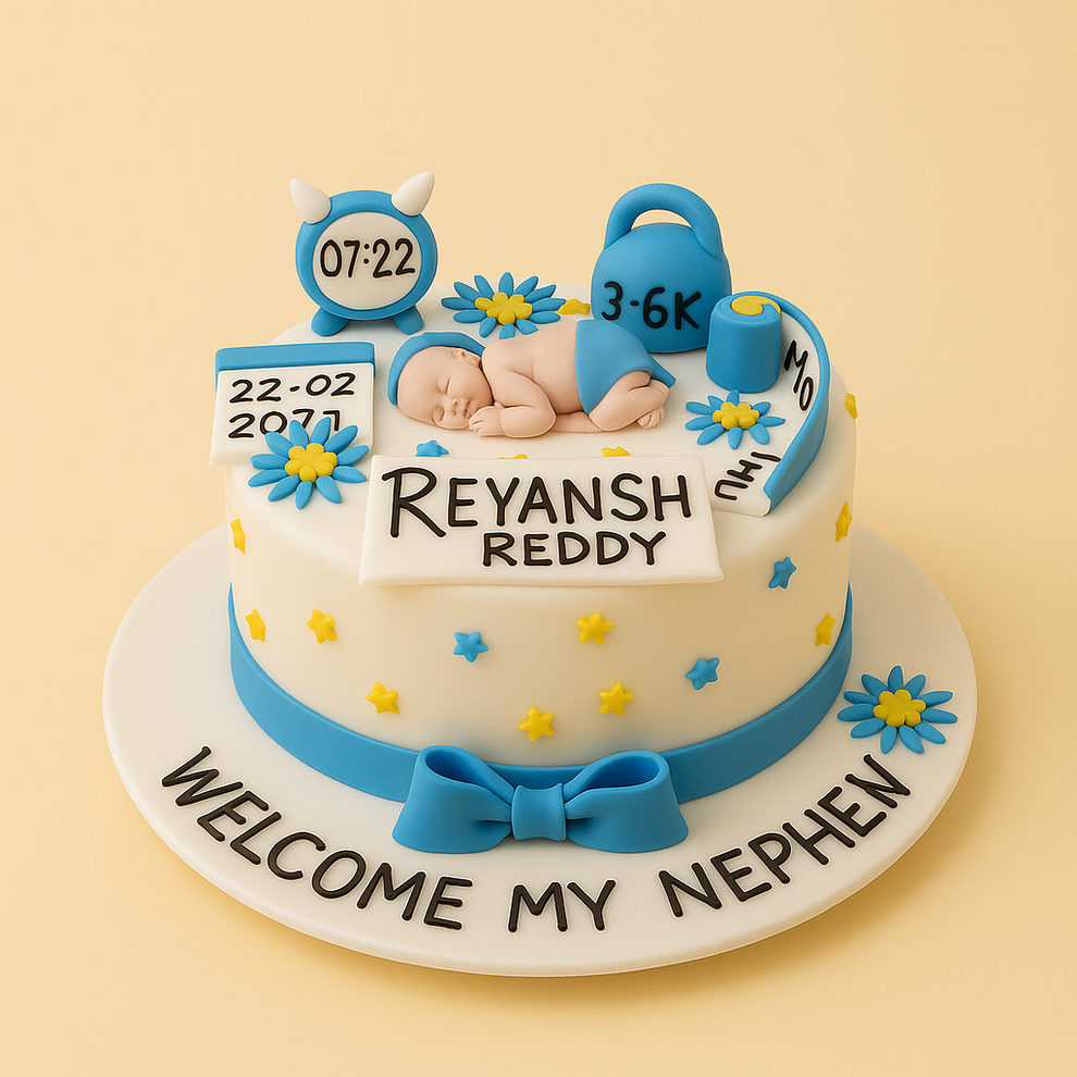 Baby Welcome Cake – Brown Bear Bakers