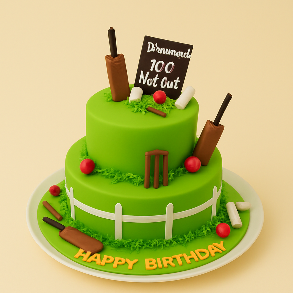 Cricket Champion Cake (Two-Tier) – Brown Bear Bakers