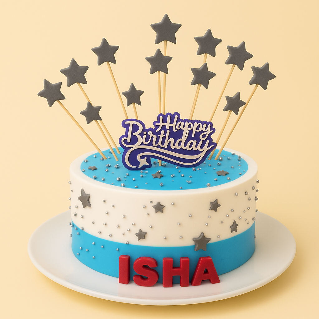 Starry Night Birthday Cake – Brown Bear Bakers