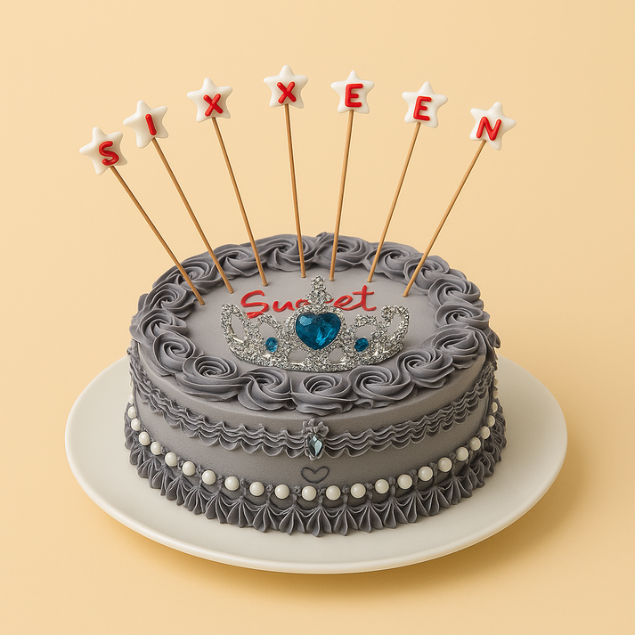 Sweet Sixteen Tiara Cake – Brown Bear Bakers